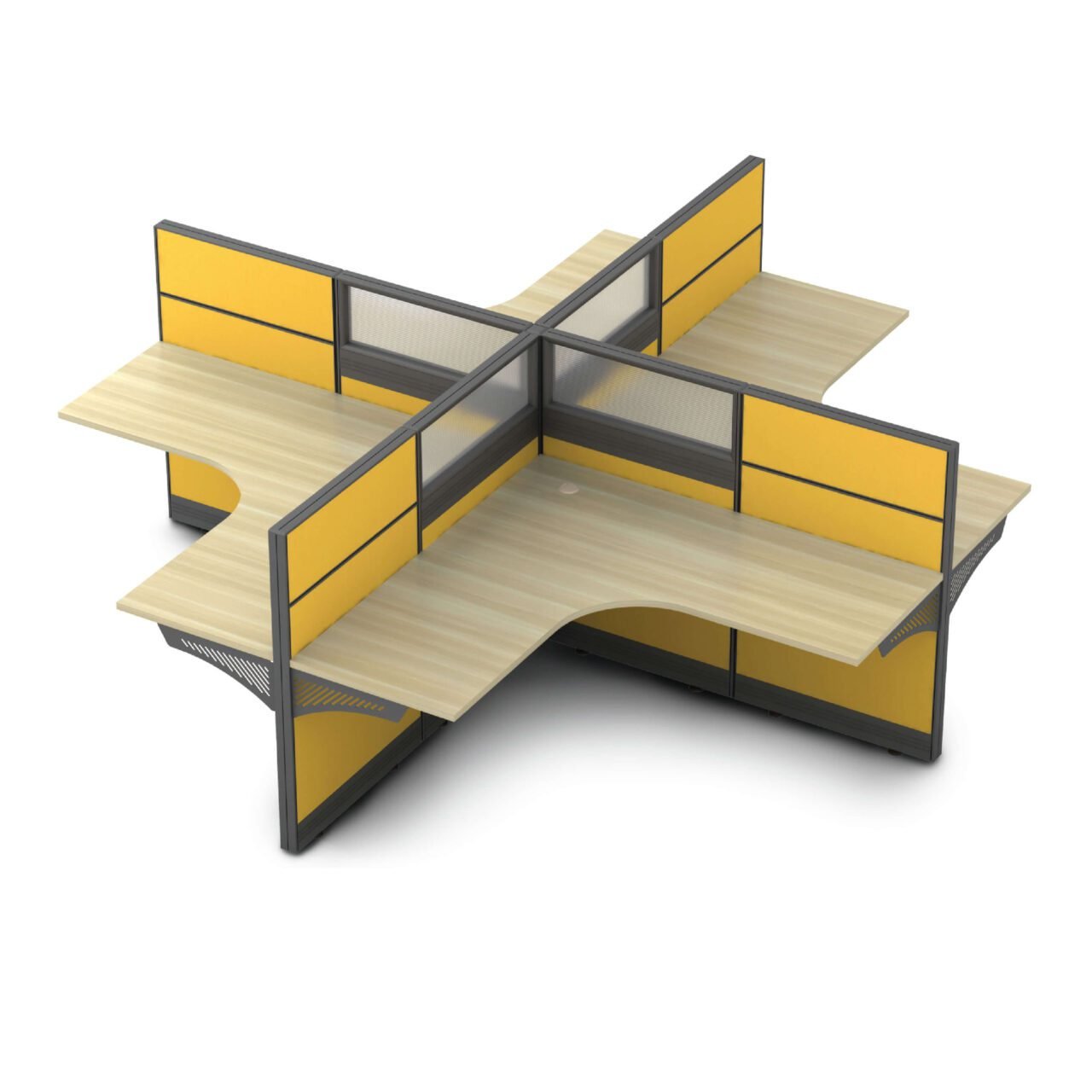 UT SERIES WORKSTATION CLUSTER OF 4 – Furnic
