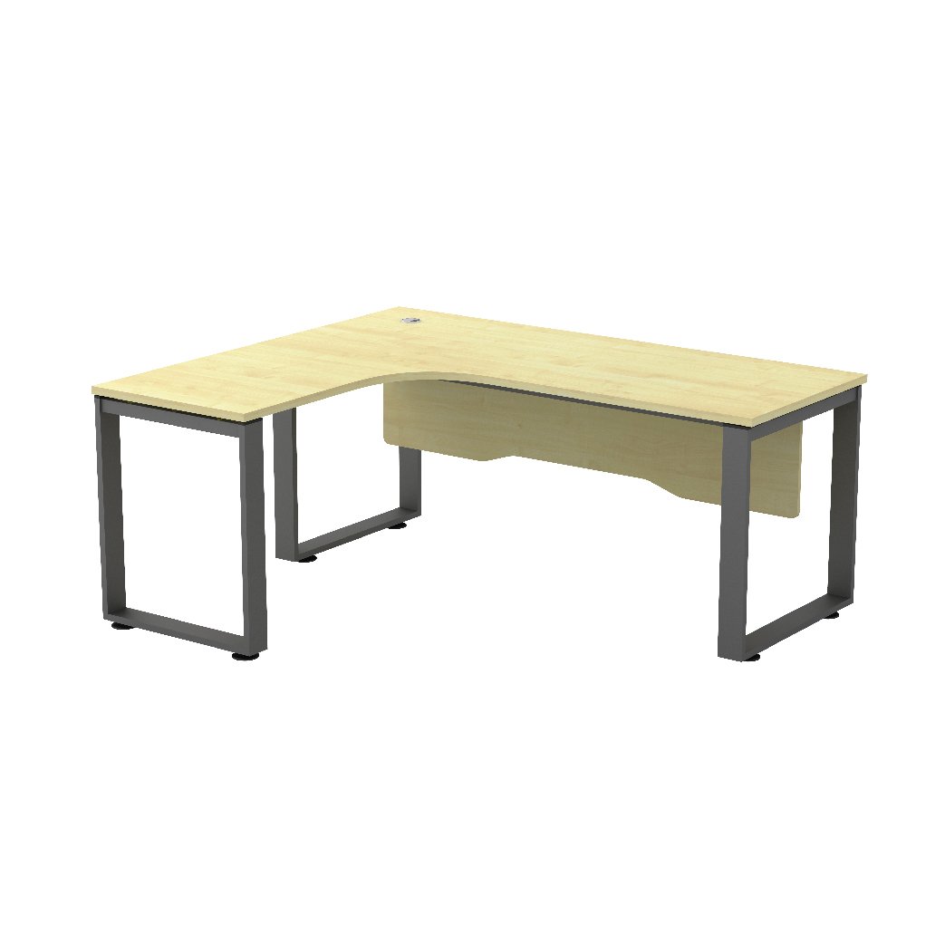 SQ SERIES L SHAPE SUPERIOR COMPACT TABLE WITH WOOD PANEL (O LEG) – Furnic