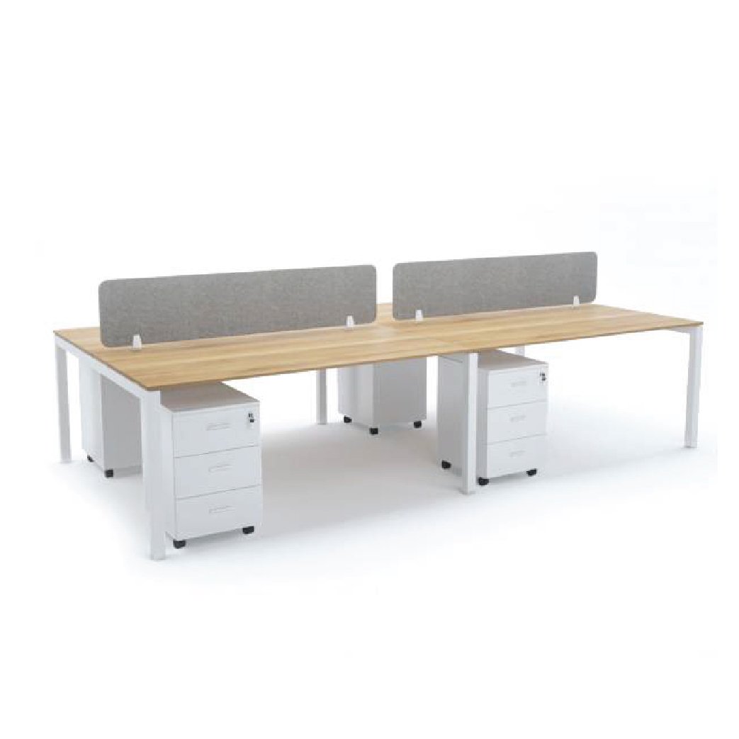 SL55 SERIES WORKSTATION CLUSTER OF 4 (N LEG) - Furnic