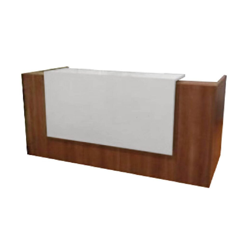 P SERIES HIGH DENSITY WOOD RECEPTION COUNTER (CAPPUCINO) - Furnic