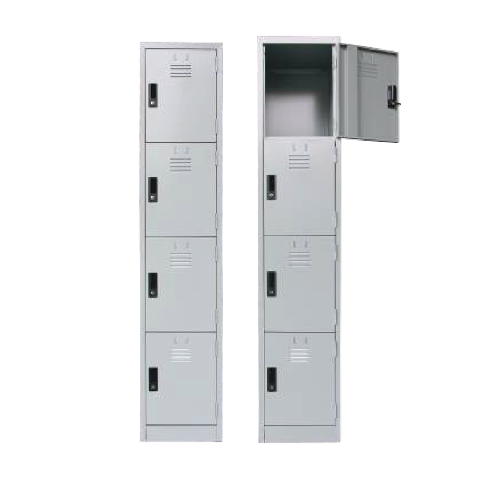 4 COMPARTMENT STEEL LOCKER WITH KEYLOCK – Furnic