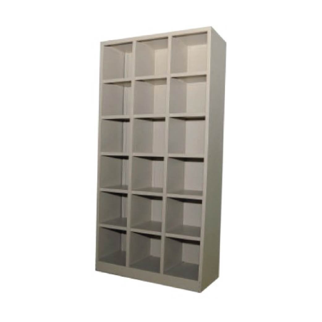 18 PIGEON HOLE STEEL OPEN SHELF HIGH CABINET – Furnic