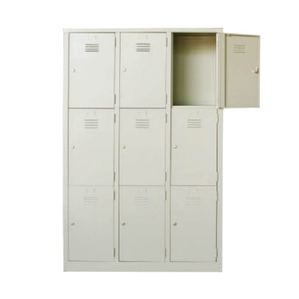FULL HEIGHT 9 COMPARTMENT STEEL LOCKER – Furnic