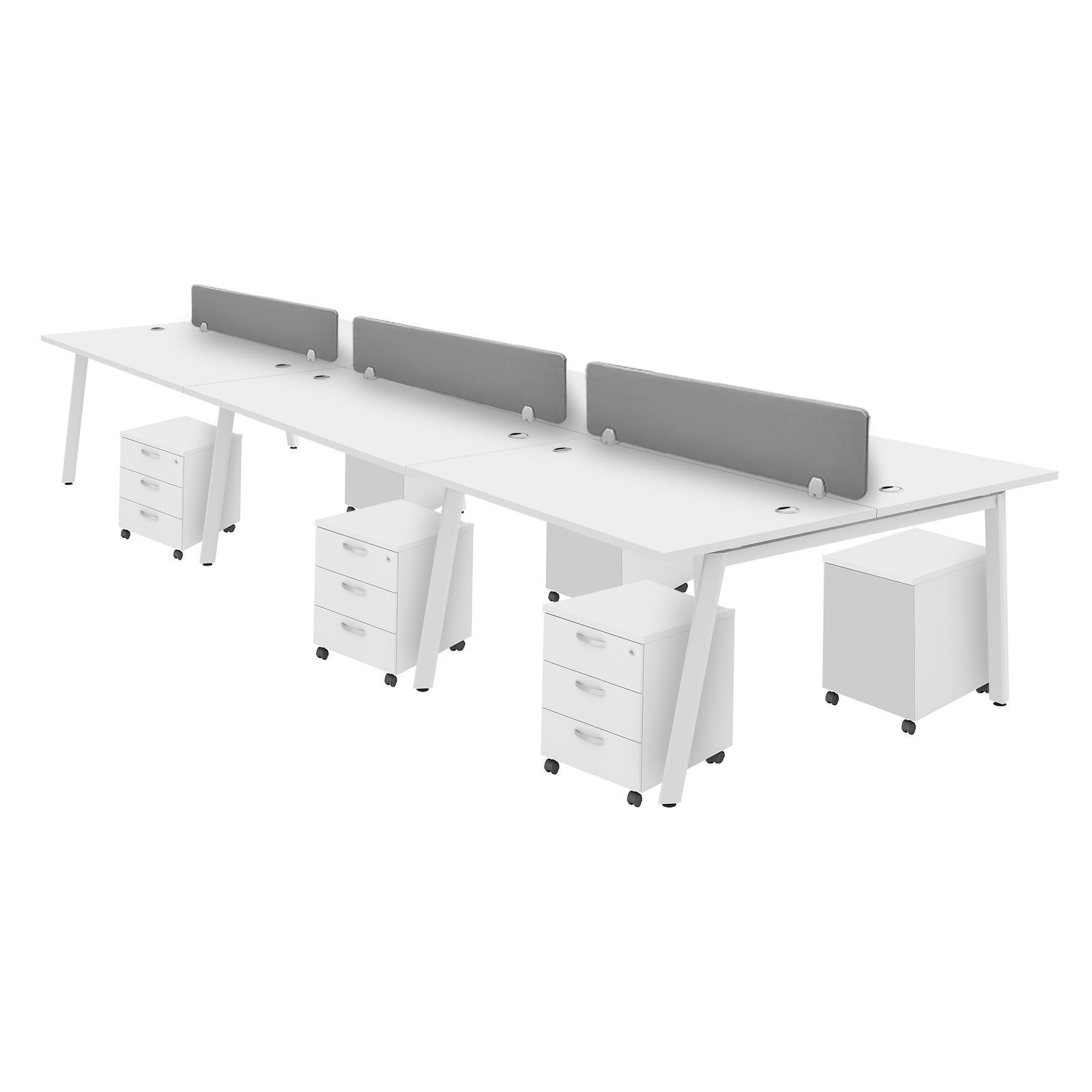 ASTRA SERIES WORKSTATION CLUSTER OF 6 – Furnic